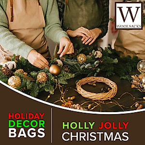 Woolsacks Burlap Christmas Bags | Blank Burlap Sacks for Holiday Crafts and Farmhouse Christmas Decor | 9" x 14" | Made in the USA (Pack of 3)