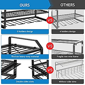 Keten Power Tool Organizer, Wall Mount Cordless Drill Holder, Thicken Tool Shelf & Tool Rack for Drill, Spanner, Screwdriver, Metal Tool, Suitable for Pegboard