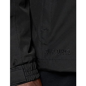 Helly Hansen Men's Dubliner Waterproof Windproof Breathable Rain Coat Jacket, 990 Black, Large