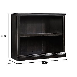 Sauder 2-Shelf Bookcase, Estate Black finish