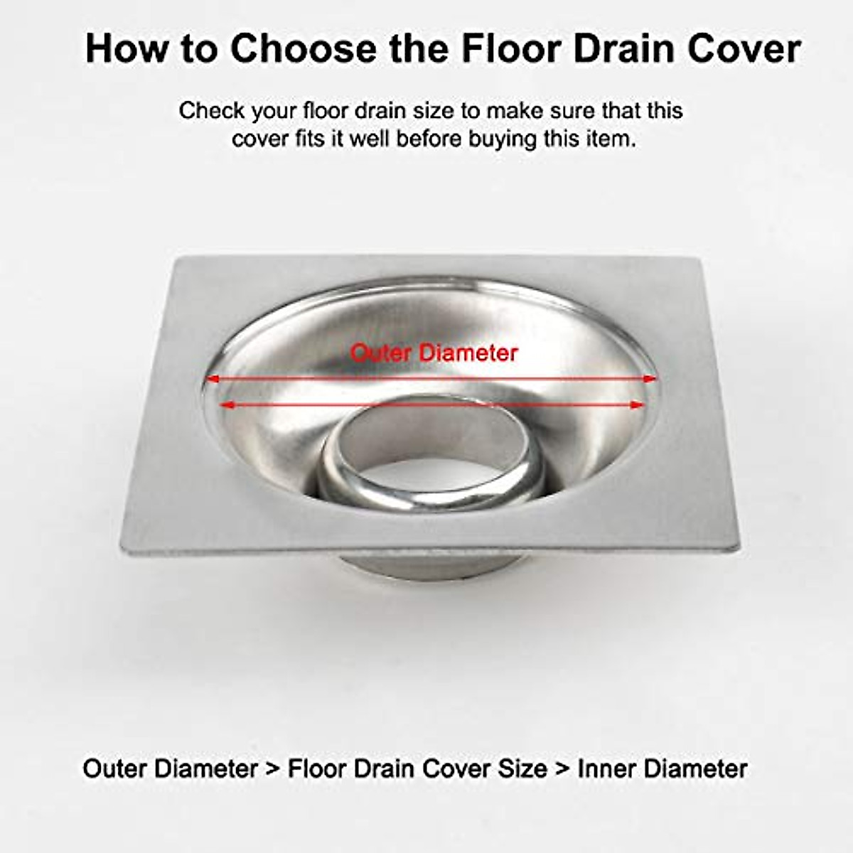 uxcell Stainless Steel Round Sink Floor Drain Strainer Cover 4.5 Inch Dia 2pcs (Pack of 2)