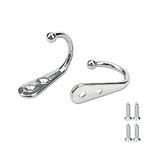 Tsnamay 10 Pieces Small Hooks Wall Mounted Coat Hooks,Zinc Alloy Antique Single Hook for Hanging Mug Cup, Coffee Cup, Bag, Robe, Towels, Keys,Silver
