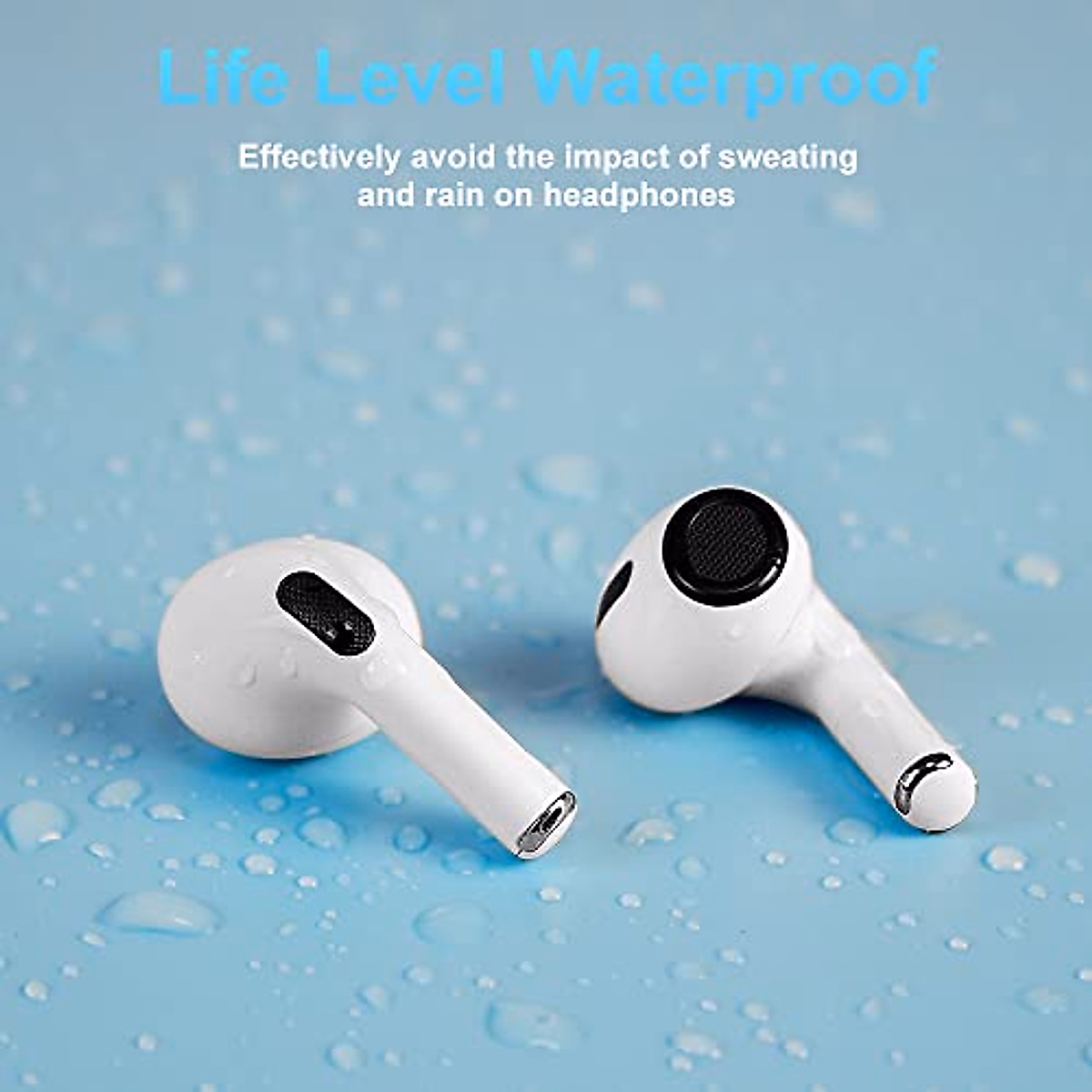 ZZ Wireless Earbuds, Noise Cancelling Bluetooth Headphones, 35H Playtime, Waterproof, in Ear Built in Mic Headset with Type-C Charging Case, Stereo Headphones for Sport, Home, Office