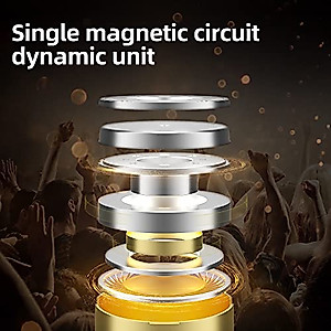 Kinboofi KZ EDS in Ear Earphones,10 mm Dual Magnetic Circuit Moving Coil Unit Configuration Earphone, High Resolution Noise-isolating Headphone Earbuds for Sports & Exercise (with Mic, Transparent)