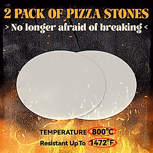 Kognita Outdoor Gas Pizza Oven, Portable Rotating Pizza Oven for Grill with 2 Pack of 12’’ Pizza Stones, Bamboo Pizza Peel,Pizza Cutter,Gas Burner and Carry Bag—Rotatable & Foldable