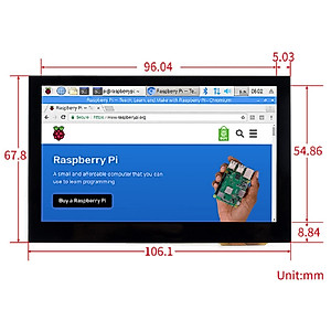 waveshare 4.3inch HDMI LCD (B) 4.3" 800x480 Touch Screen LCD Capacitive Display IPS Monitor for Raspberry Pi 4B/3B+/3B/2B/A+/Zero/Zero W/WH,Jetson Nano,PC Windows 10/8.1/8/7,BB Black, Banana Pi