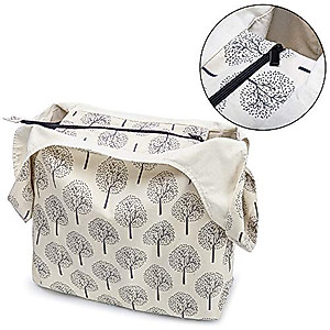 YARWO Knitting Yarn Bag, Tote Bag for Knitting Needles, Yarns and Unfinshed Project, Tree (Bag Only, Patented Design)