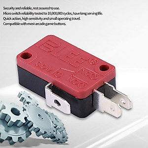 Walfront 3 Pins Push Button Micro Switch Replacement for Arcade Game,10Pcs Red, Collection