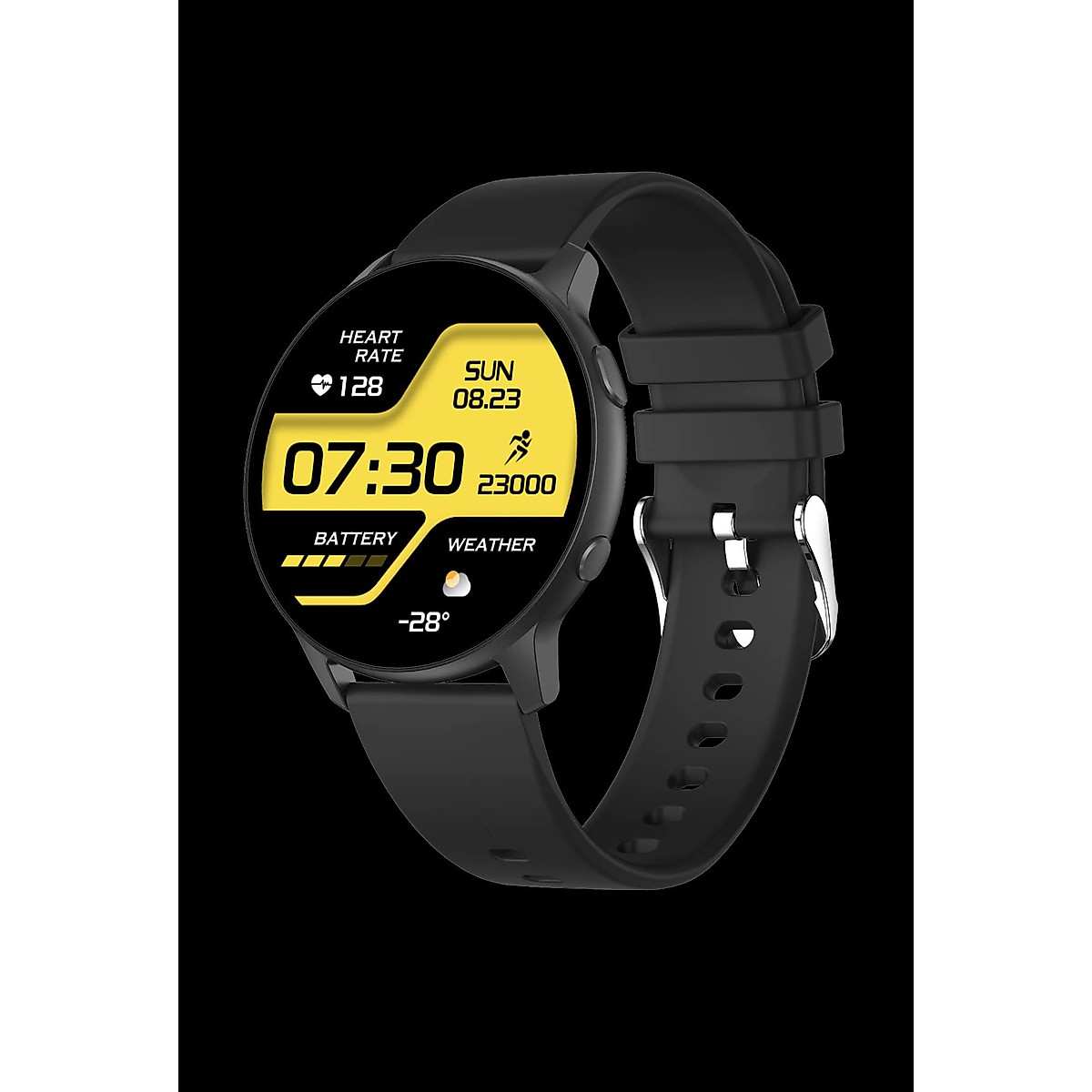 Smart Watch 2022 for Woman and Men, 1.28 ich Full Screen Touch, Activity Trackers Compatible iOS/Android, IP68 Waterproof, Black 1.28 inch VMX1 0