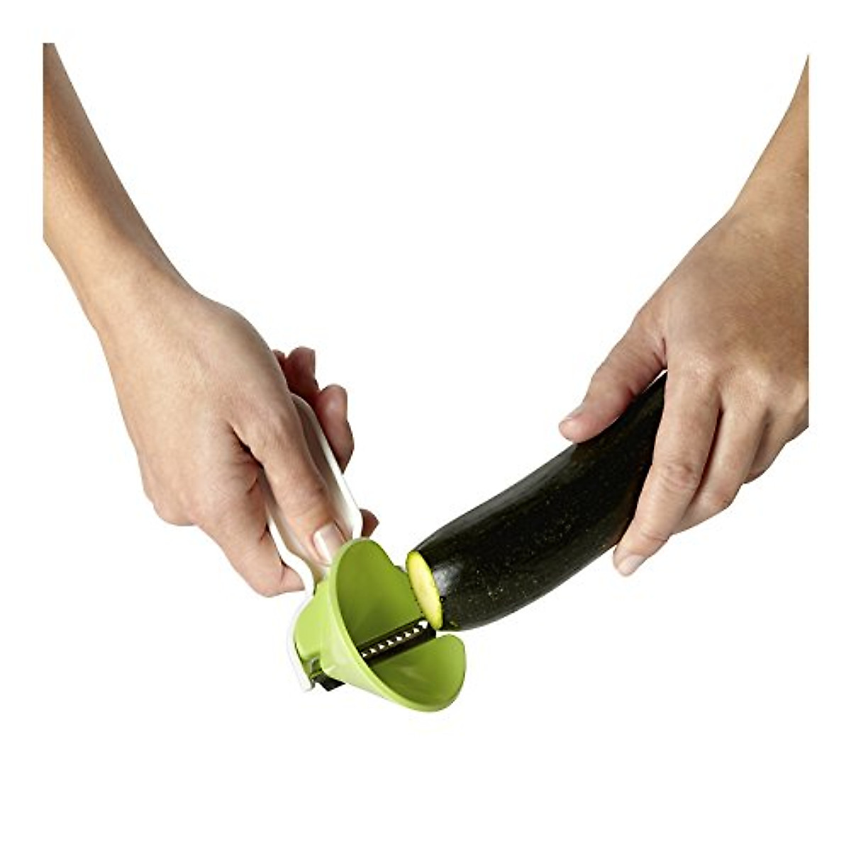 Kuhn Rikon Click-N-Curl Spiralizer Set with Swiss & Julienne Peelers, White/Orange/Green