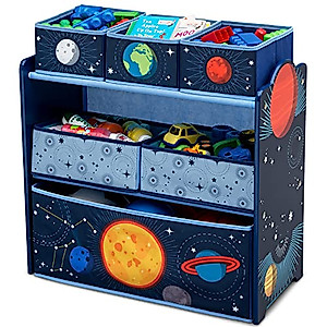 Delta Children Space Adventures Design & Store 6 Bin Toy Storage Organizer - Greenguard Gold Certified, Blue