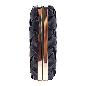 Mogor Women's Vintage Braided Ribbon Formal Crossbody Evening Clutch Handbag Shoulder Pursel Satchel