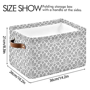 Floral Storage Basket Bins Foldable Decorative Storage Box Laundry Hamper Baskte Storage for Pet Books Clothes Makeup Nursery Closet Office,1 pcs