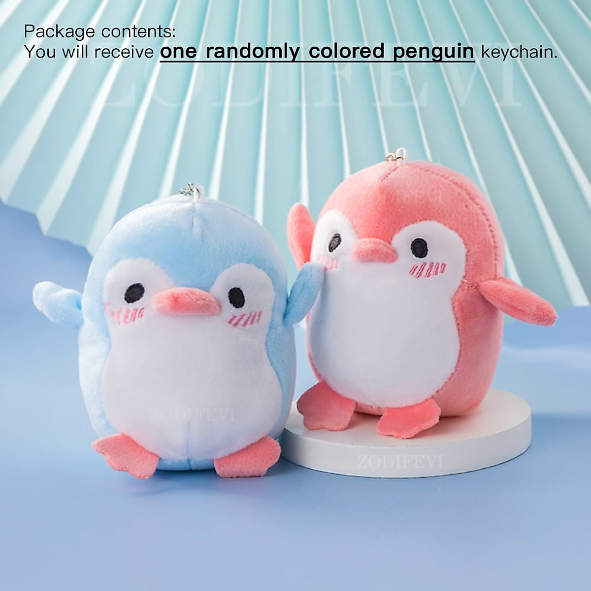 ZODIFEVI 1 Pcs Lovely Penguin Animal Stuffed Doll Plush Toy Keychain Key Holder Bag Pendant Party Favor Gifts Toys For Boys Girls Kids Random Color
