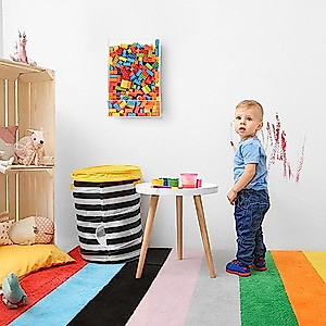 BSSOYAMM Acrylic Wall Toy Dispenser, Self Adhesive Wall Toy Organizer for Kids, Clear Storage Bin for Playroom, No Drilling Toy Storage Wall Mounted for Cars, Blocks,Trains, Darts, Snacks, Balls