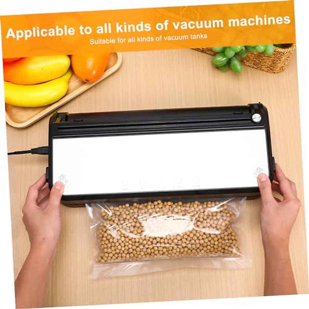 Mikinona 5 Rolls Pa Sous Vide Bags White Bye Food Vacuum Seal Bags Vacuum Food Sealer Bags Food Preservation Bag
