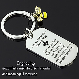 HUTIMY Bee Gifts Keychain Honey for Women Men Bumblebee Key Chains Stuff Super Bumble Bees Jewelry Honeybee Charm Items Honey Bee Keychain