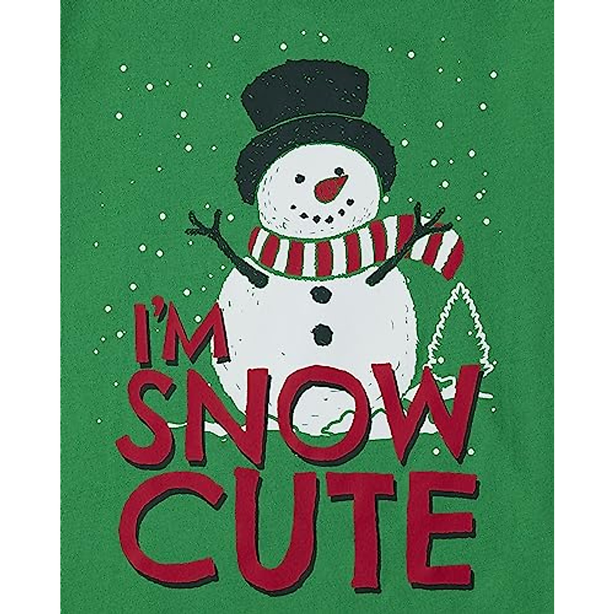 The Children's Place Unisex-Baby And Toddler Long Sleeve Christmas Graphic T-shirt Snow Cute 3T