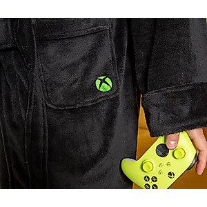 Xbox Gamer Unisex Hooded Fleece Robe for Adults | One Size Fits Most