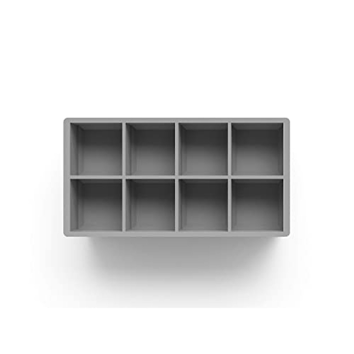 glacio Ice Cube Trays Silicone - Large Ice Tray Molds for making 8 Giant Ice Cubes for Whiskey - 2 Pack