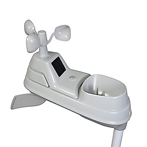 AcuRite Iris 5-in-1 Weather Sensor with Rain Gauge, 06004M, Wind Speed, Wind Direction, Temperature and Humidity , White