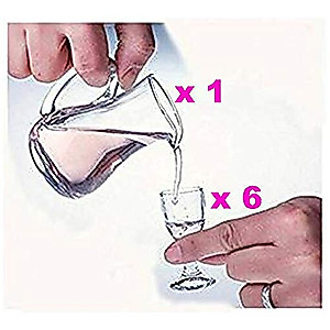 Super Small wine Goblet cup ultra-transparent glass goblet a cup of Maotai small glass of spirits Set of 7pcs
