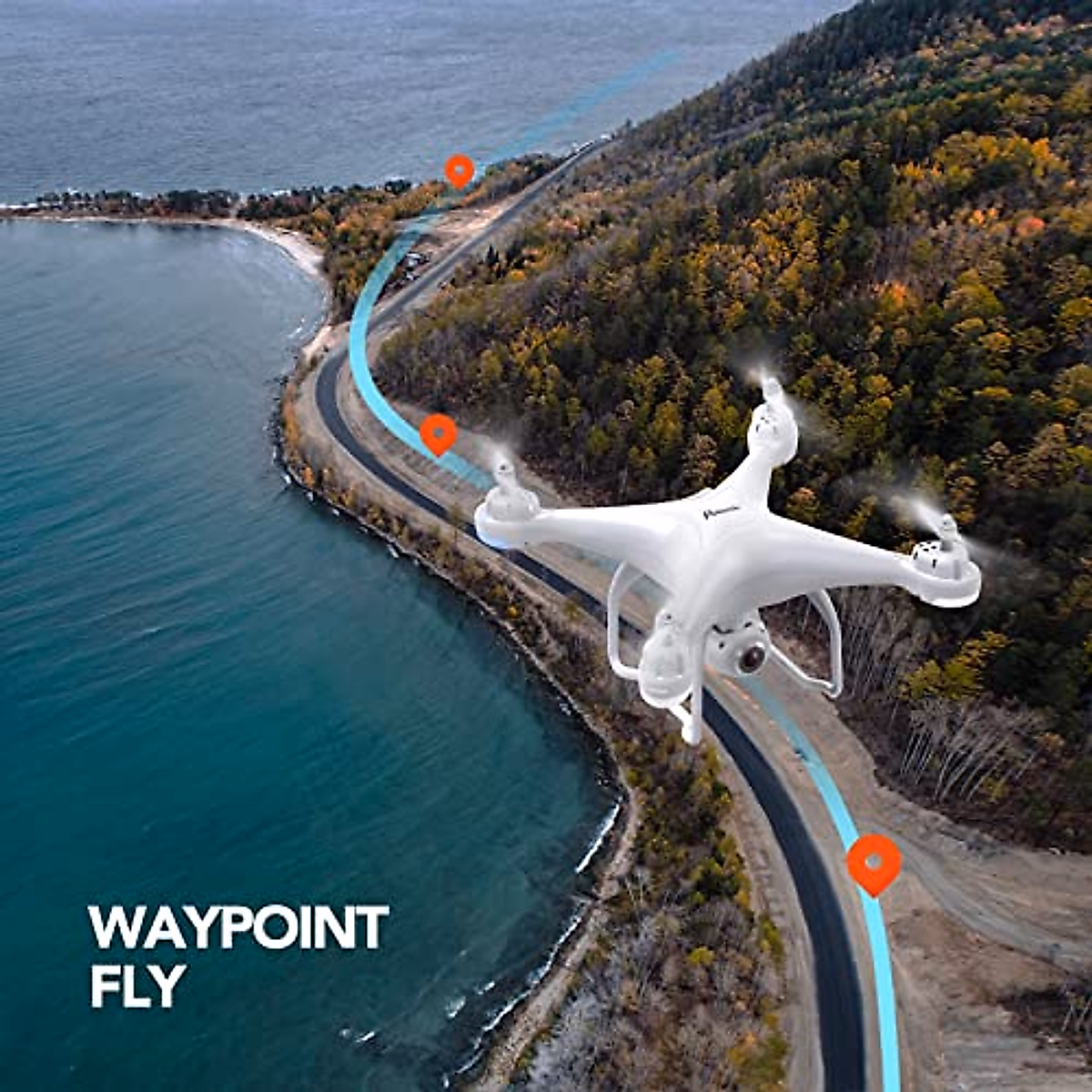 Potensic T25 Drone with Camera for Adults, 2K GPS FPV Camera Drone with Backpack, 3 Batteries, Auto Return Home, Follow Me, Waypoint Fly, Altitude Hold, 2022 Upgraded