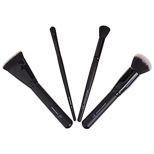 e.l.f. Complexion Perfection Brush Kit, 4-Piece Makeup Brush Set, Brushes For Foundations & Concealers, Vegan & Cruelty-Free