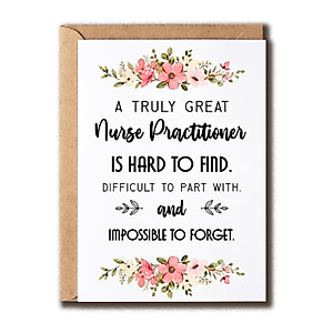 EruditeGifts A Truly Great Nurse Practitioner Is Hard To Find Card - Nurse Practitioner Thank You Card - Funny Appreciation Card