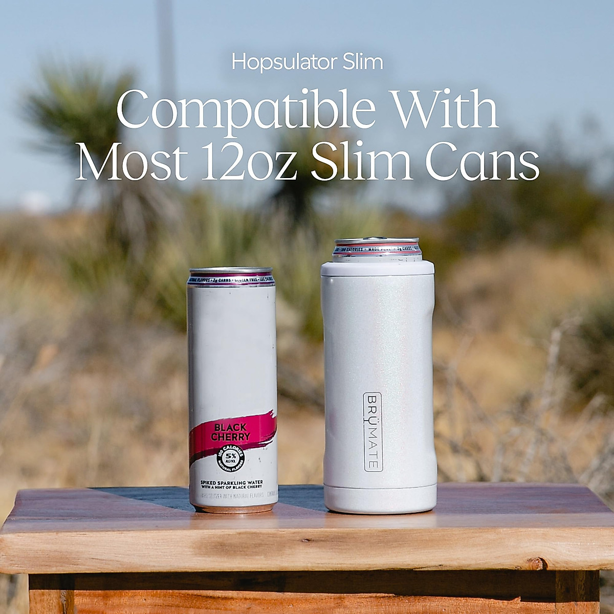 BrüMate Hopsulator Slim Can Cooler Insulated for 12oz Slim Cans | Skinny Can Insulated Stainless Steel Drink Holder for Hard Seltzer, Beer, Soda, and Energy Drinks (Dark Aura)