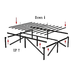 Full Size Bed Frame, 18-Inch Tall Heavy-Duty Platform with Under-Bed Storage, Sturdy Metal Bed Frame for Mattress Support, No Box Spring Needed, Quiet Design, Easy Assembly, Black