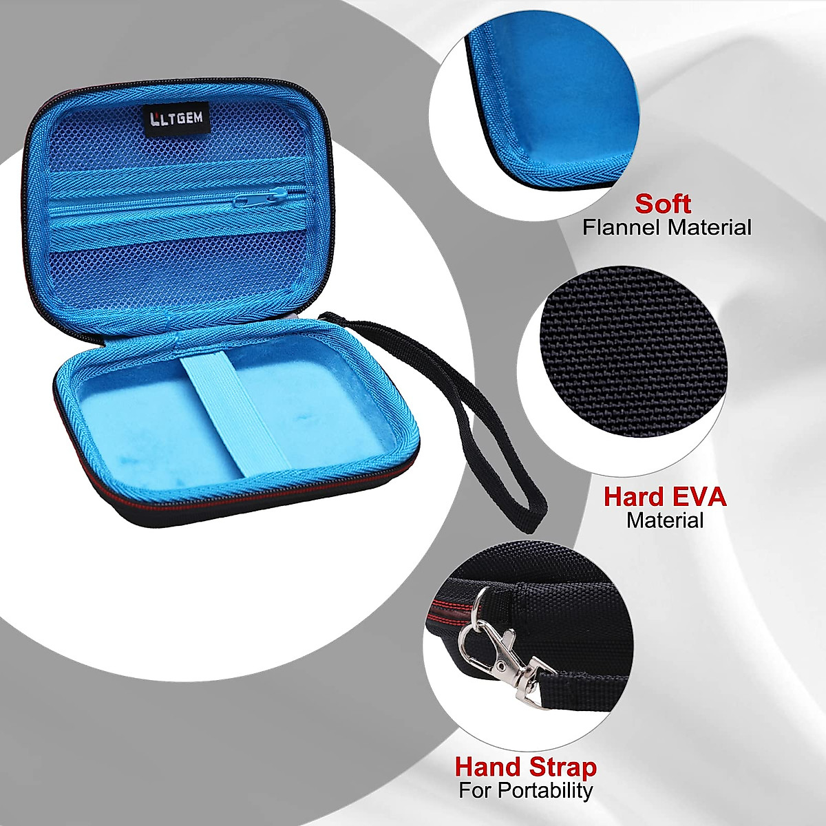 LTGEM Case Compatible with KODAK Printomatic/KODAK EKTAR H35 / KODAK Step Full-Color Instant Print Digital Camera(Inside: 5"x3.6"x1.7"), Blue, Case Only