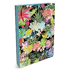 Compact Coptic Bound Journal by Studio Oh! - Succulent Paradise - 5" x 7.25" - Hardcover with Full-Color Artwork & 192 Lined Pages - Lies Flat When Open (CC001)