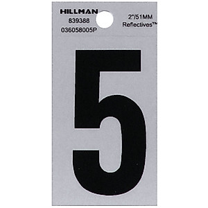 Hillman Black, Number 5 839388 2-Inch Silver Reflective Square-Cut Mylar House