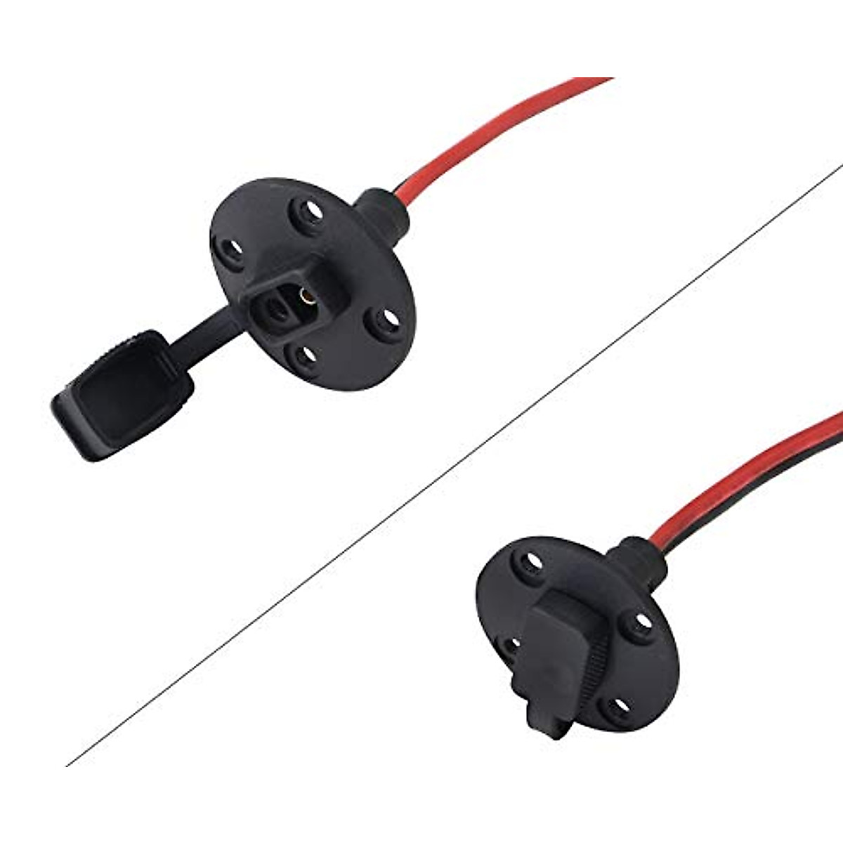 CERRXIAN 60cm 10 AWG SAE to SAE 2 Pin Quick Disconnect with Cap Power Automotive Panel Extension Cable with Screw Holes for Solar Panels Battrey