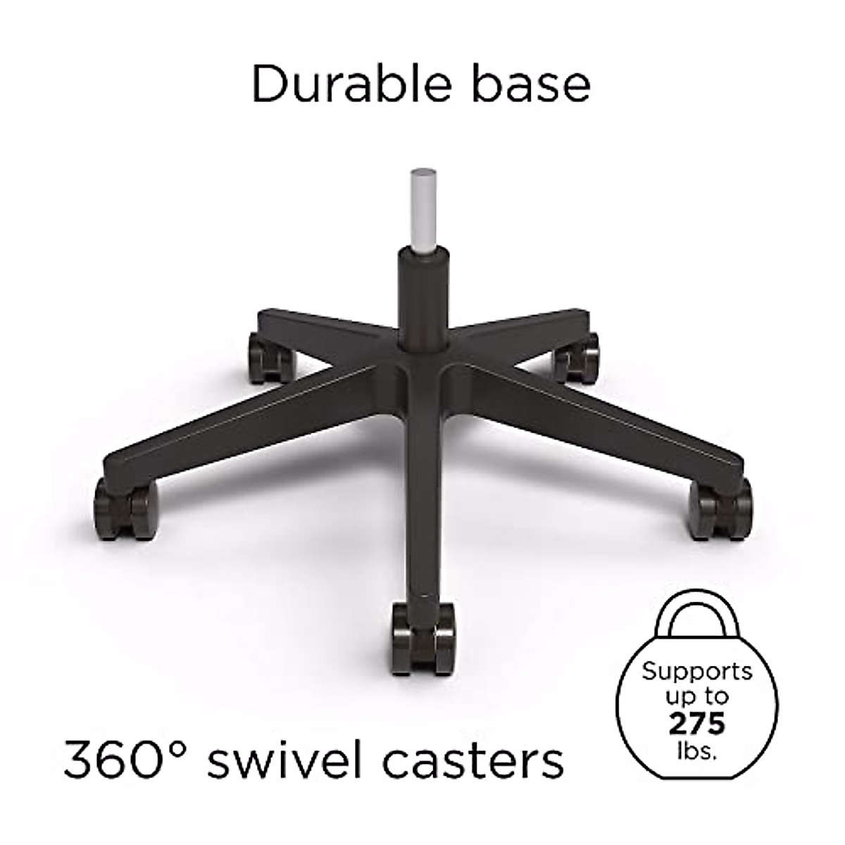 Union & Scale Un59378 Essentials Mesh Back Fabric Task Chair, Black