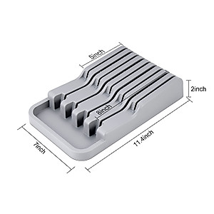 SOMIER In-Drawer Knife Block Kitchen Organizer Tray for Cutlery Drawer Holder Storage, Fit for 9 Knives