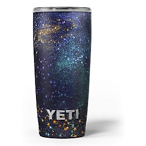 Design Skinz Swirling Multicolor Star Explosion - Skin Decal Vinyl Wrap Kit Compatible with The Yeti Rambler Cooler Tumbler Cups