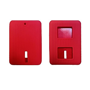2 Pack Soft Silicone Protective Case Cover Sleeve Compatible with Toshiba Canvio Basics A5 1TB 2TB Portable External Hard Drive HDD, Shockproof dropproof Scratch Resistant Skin (Black+red)