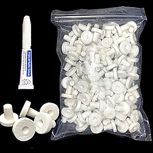 Reefing Art Ceramic Coral Frag Plugs 100 Pack Free Aquarium Glue for SPS LPS Tile (100 Plugs)