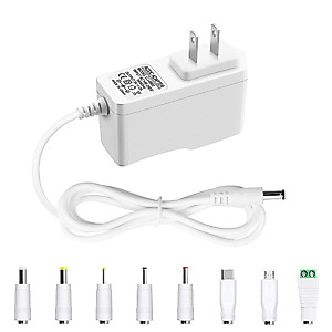 Arkare 5V 2A Power Adapter 5V DC Power Supply 2000mA AC 100V-240V to DC 5Volt 1.5A 1A 1000mA Replacement Power Cord USB Type C for Security Camera Baby Monitor TV Box 5V 2812B LED Strip Light White