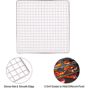 REDCAMP 14"H Foldable Camping Oven with 3 Tier Grill, Stainless Steel Portable Camping Stove for Baking Cinnamon Rolls, Breads and Muffins with Wood Burning Fire,Propane Stoves,Campers,Baking BBQ