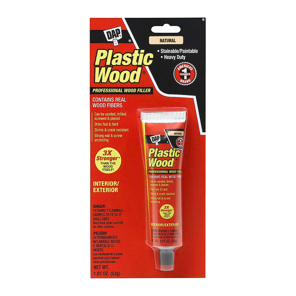 DAP 7079821500 Plastic Wood Slvnt NAT 1.87 Oz Raw Building Material, Natural