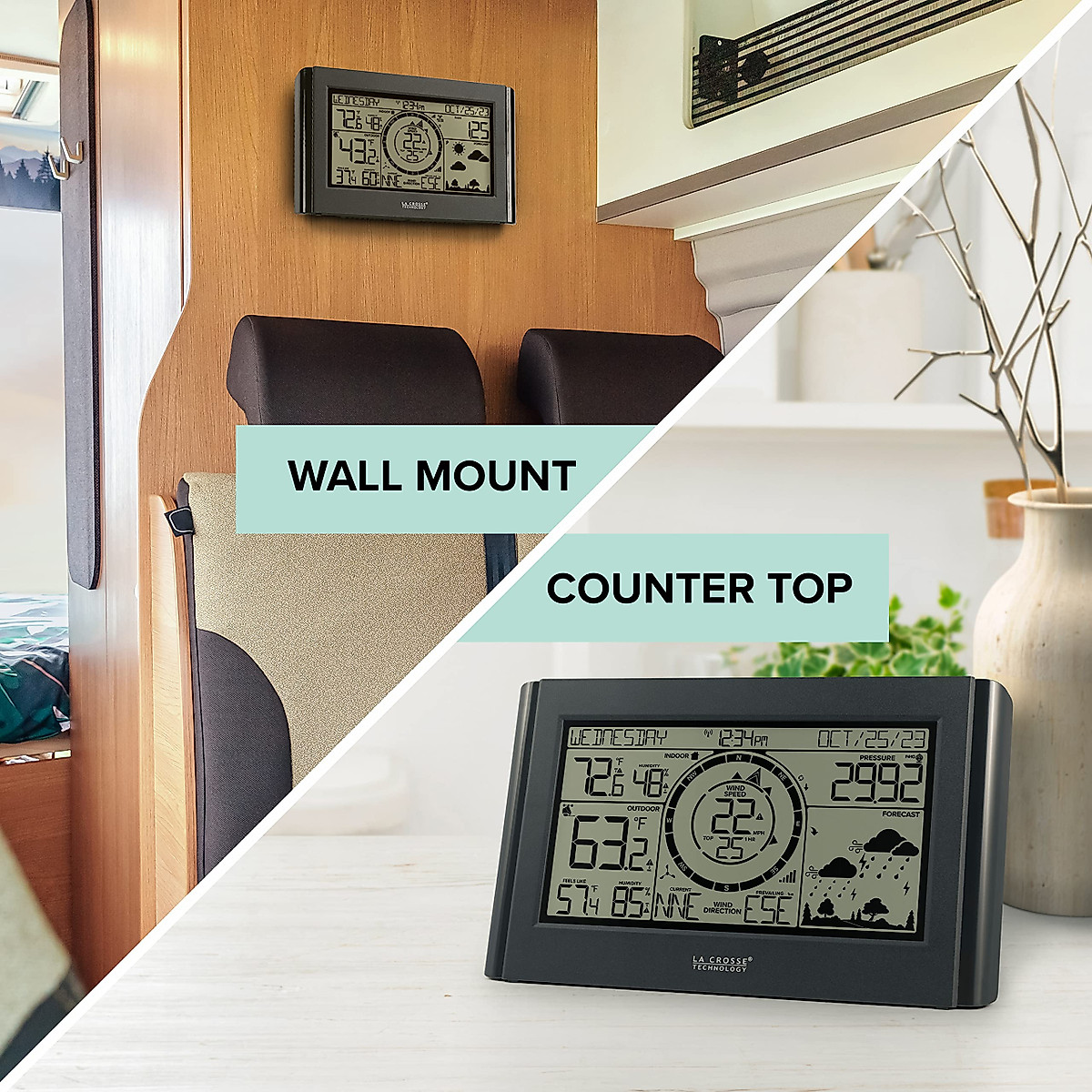 La Crosse Technology 328-96087-INT Black & White Professional Weather Station