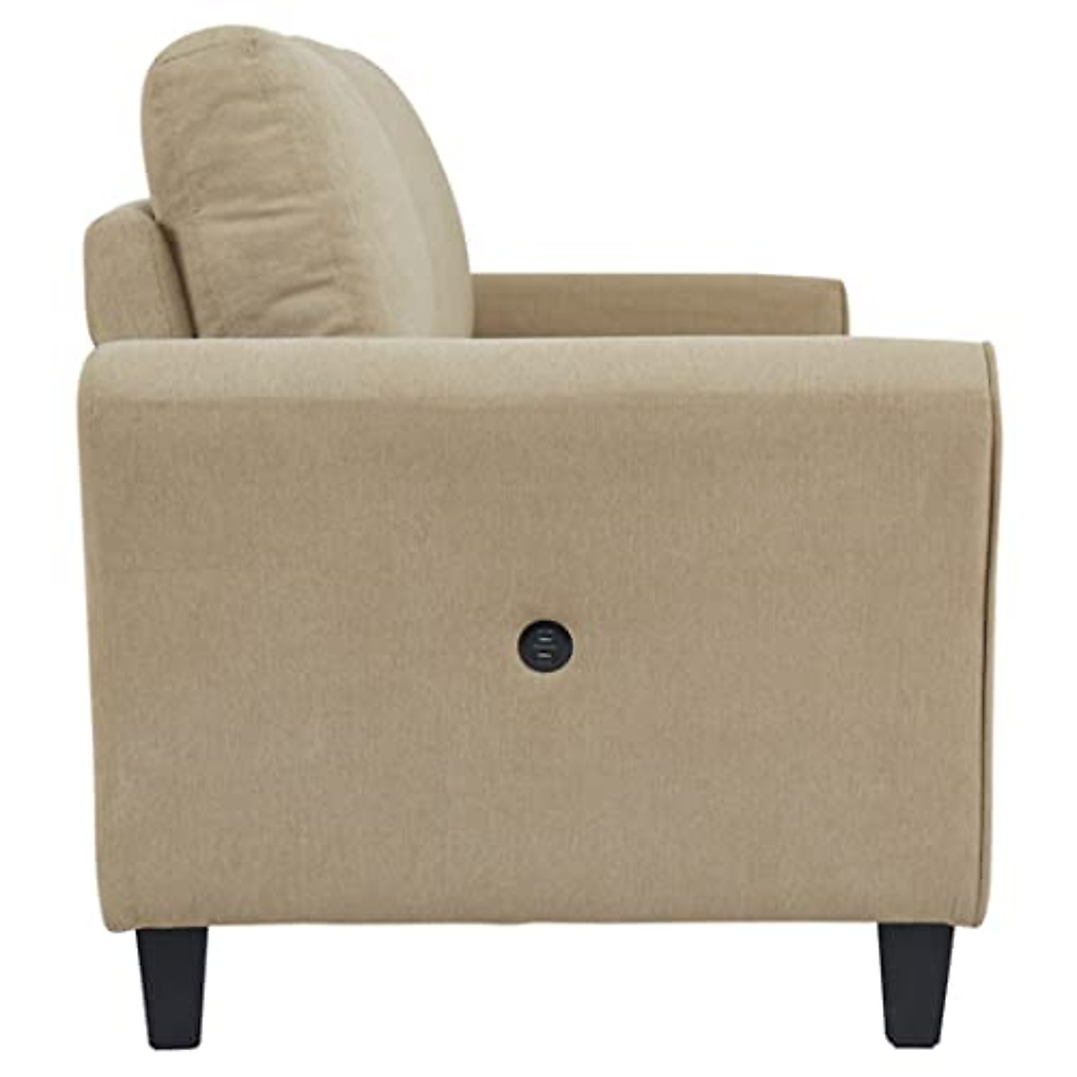 Signature Design by Ashley Darlow Modern Faux Leather RTA Sofa with Bolster Pillows, Brown