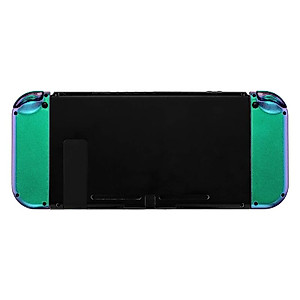eXtremeRate DIY Replacement Shell Buttons for Nintendo Switch & Switch OLED, Chameleon Green PurpleCustom Housing Case with Full Set Button for Joycon Handheld Controller - Console Shell NOT Included
