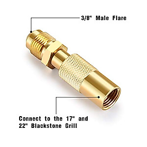 WADEO 12FT RV Quick Connect Propane Hose for RV to Grill, Propane Adapter Fitting with Propane Extension Hose for Blackstone 17"/22" Griddle