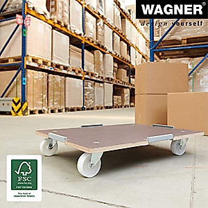 WAGNER, Brown/Silver, (L) 80 x (B) 60 x (H) 13,5 cm