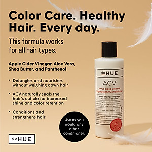 dpHUE Apple Cider Vinegar Lightweight Conditioner, 8.5 fl oz - Hydrates, Adds Shine & Helps Protect Color - With Aloe Vera, Shea Butter & Panthenol