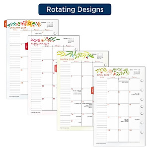 AT-A-GLANCE 2024 Monthly Planner Refill, 52132 DAY-TIMER, 5-1/2" x 8-1/2", Size 4, Desk Size, Kathy Davis (KD81-685-24)